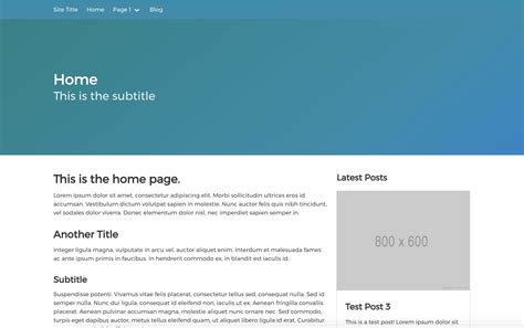 Blog Bulma Clean Theme