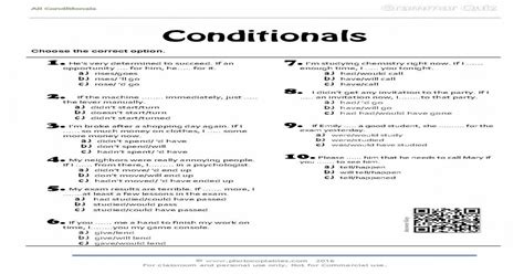 zero conditional useful rules examples conditionals