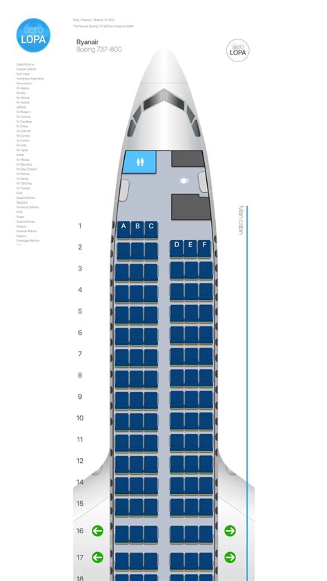 Boeing 737 800 Passenger Seating Chart Boeing 737 Seating Plan