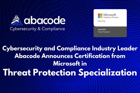 Microsoft Threat Protection Specialization Announcement Abacode Cybersecurity