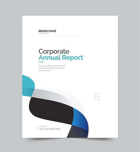 연간 보고서 및 비즈니스 카탈로그 커버 디자인 템플릿 프리미엄 벡터