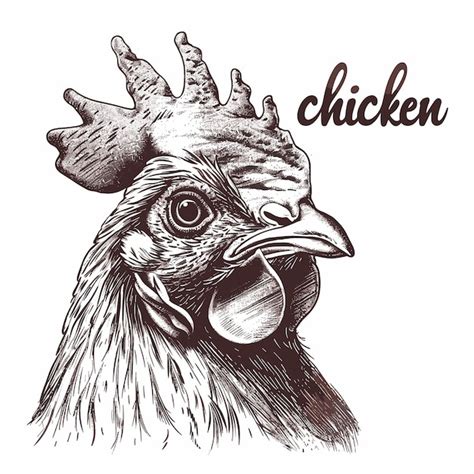 Premium Vector Cock Hand Drawn Vector Illustration
