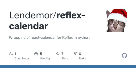 Github Lendemorreflex Calendar Wrapping Of React Calendar For Reflex In Python