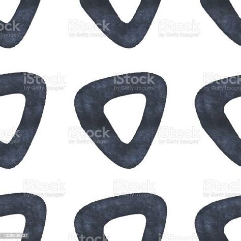 손 그리기 수채화 검은 추상적 인 모양 브러시 스트로크 원활한 패턴 배경 포스터 인쇄 카드 엽서 직물 직물 인사말 카드 결혼식