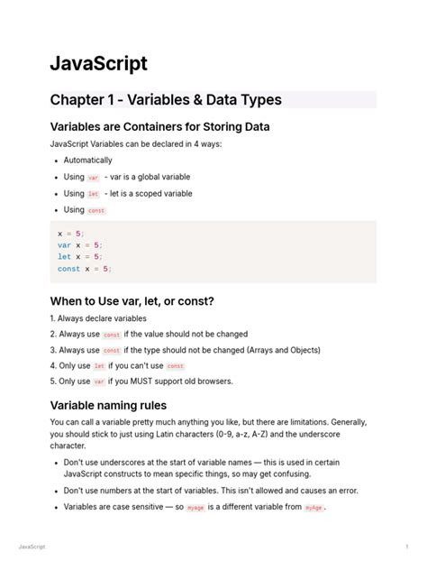 Javascript Notes Pdf Document Object Model Variable Computer