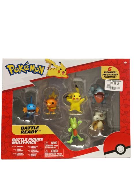 POKEMON ZESTAW 6 FIGUREK TREECKO TORCHIC MUDKIP Figurki Loombard Pl