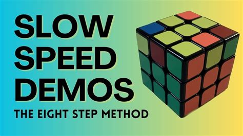 Slow Speed Demonstrations Of The 8 Step Method To Solve A Rubiks Cube