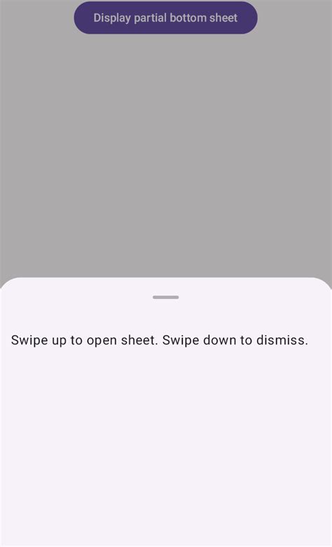 Partial Bottom Sheet Jetpack Compose Android Developers