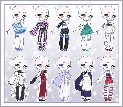 Chibi Outfit Adoptable Batch 04 Closed By Mango Designs On Deviantart
