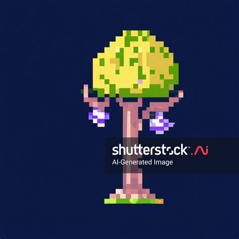 Pixel Art Vectorstyle Image Tree Ai Generated Image 2287663279
