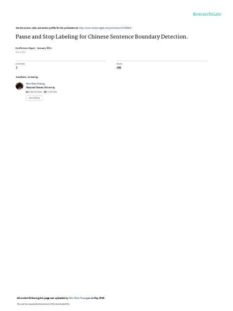 Pause And Stop Labeling For Chinese Sentence Bound Pdf Punctuation