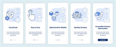 Good Website Characteristics Light Blue Onboarding Mobile App Screen