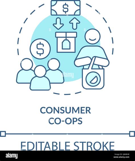Consumer Co Ops Turquoise Concept Icon Stock Vector Image And Art Alamy