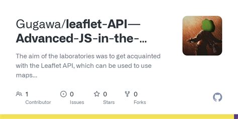 github gugawa leaflet api advanced js in the browser the aim of