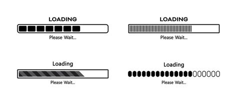 Premium Vector Loading Please Wait Rectangular Bar Various Icon Set