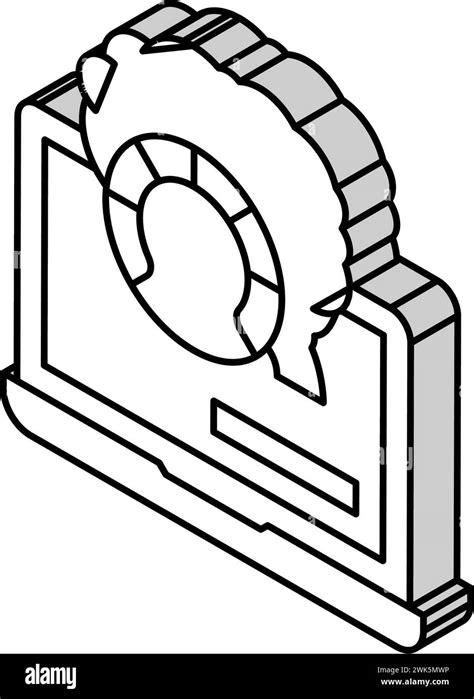 Laptop Optimize Isometric Icon Vector Illustration Stock Vector Image