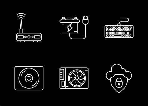Computer And Hardware Vector Icon Set Vector Art At Vecteezy