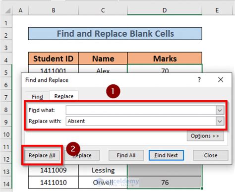 How To Find And Replace Blank Cells In Excel 4 Methods Exceldemy