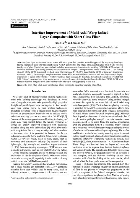 [pdf] Interface Improvement Of Multi Axial Warp Knitted Layer Composite