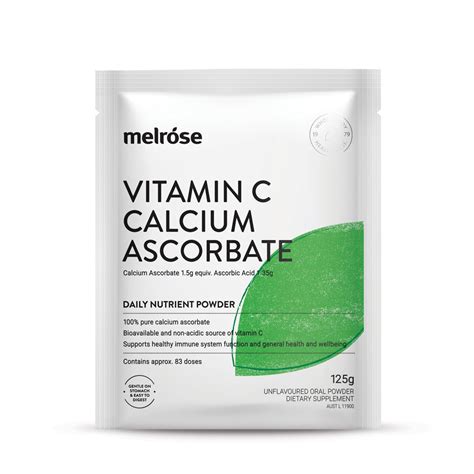 Vitamin C Calcium Ascorbate 125g Melrose Health