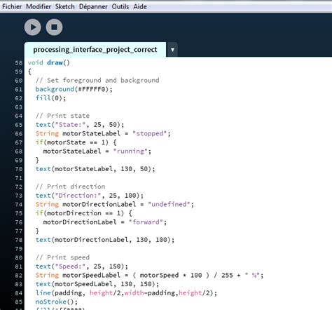 processing code extrait