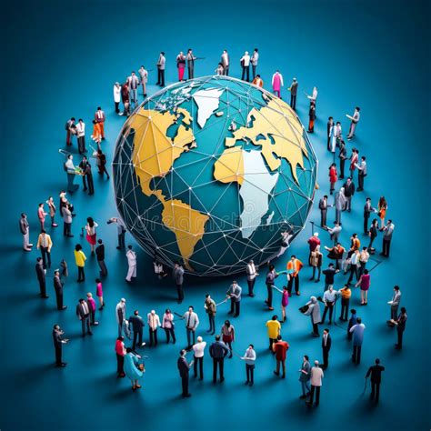 A Global Network Connecting People And Businesses Using Technology For Communication And