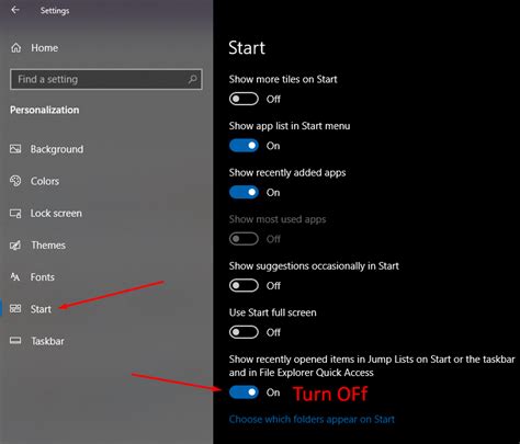 How To Turn Off Recent Items And Frequent Places Getwox