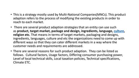 Product Standardization Vs Adaptation Pptx