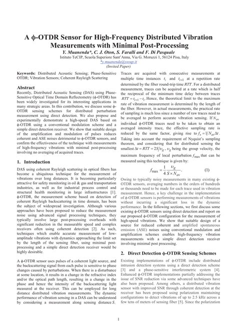 pdf a φ otdr sensor for high frequency distributed vibration