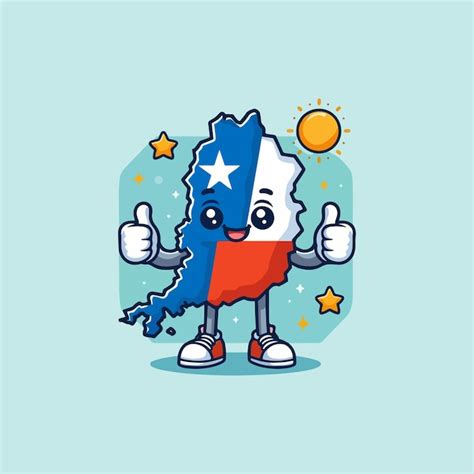 El Mapa De Chile Es Un Dibujo Animado Con Un Icono Vectorial La
