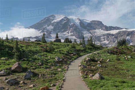 Paved Section Of Skyline Trail Paradise Wildflower Meadows Mount Rainier National Park