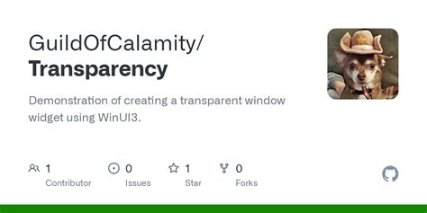 GitHub GuildOfCalamity Transparency Demonstration Of Creating A Transparent Window Widget