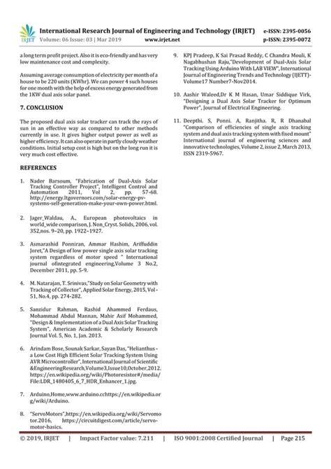 irjet smart and intelligent dual axis solar tracker using arduino