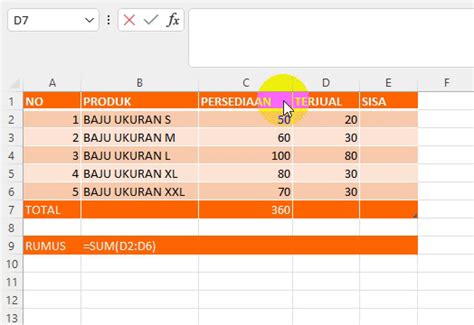 Rumus Dasar Excel Pengurangan Penambahan Pembagian Dan Perkalian