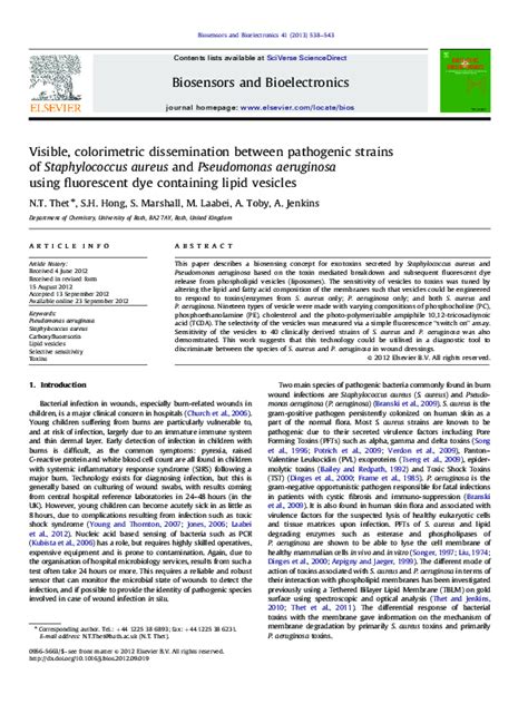 Pdf Visible Colorimetric Dissemination Between Pathogenic Strains Of Staphylococcus Aureus