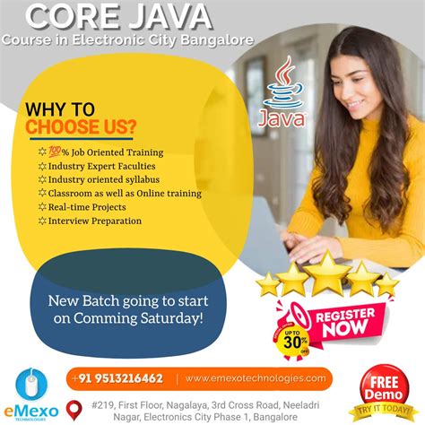 Java Training In Electronic City Bangalore — Emexo Technologies By