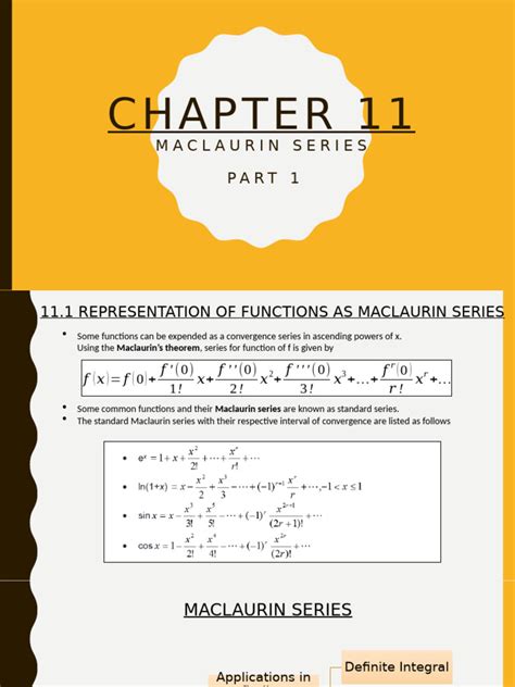 Chapter 11 Maclaurin Series Pdf Trigonometric Functions Real Analysis