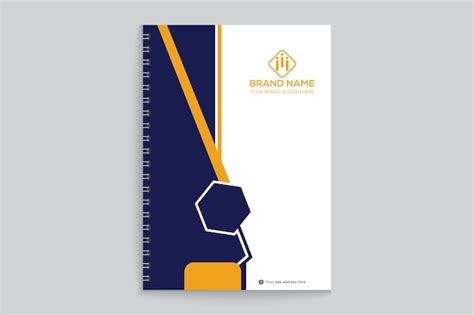 Premium Vector Modern Notebook Cover Design Template