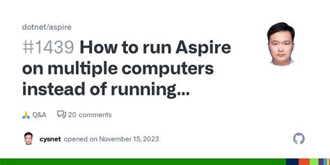 how to run aspire on multiple computers instead of running aspire on