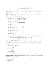 Limit Laws Worksheet Pdf Section Limit Laws Find The Formulas In Section Of The