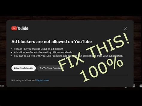 How To Remove Or BYPASS The Youtube Adblock Message SIMPLE SOLUTION WORKING YouTube