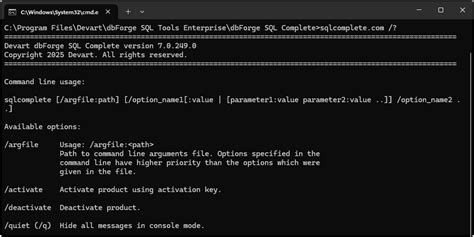 Switches Used In The Command Line