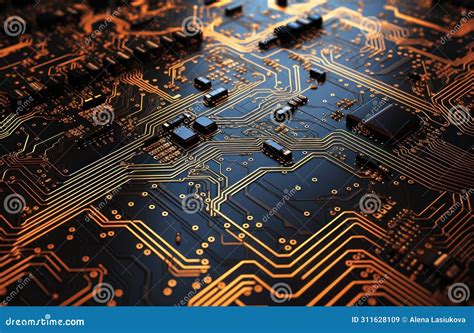 Inner And Outer Circuit Board Motherboard Abstract Background Futuristic Wallpaper Cpu Chip