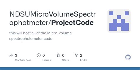 Github Ndsumicrovolumespectrophotmeterprojectcode This Will Host