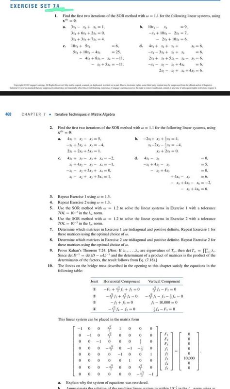 Solved Exercise Set 7 4 1 Find The First Two Iterations