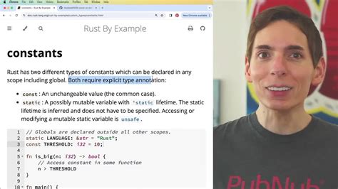 Rust By Example Constants Youtube