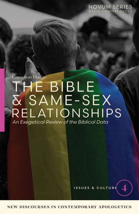 The Bible And Same Sex Relationships Ratio Christi Press