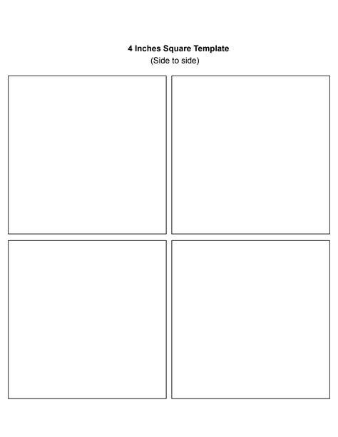4 Inch Square Template Printable Pdf Free Download Template