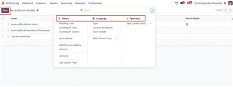 Reconciliation Models Odoo 17 Accounting Book