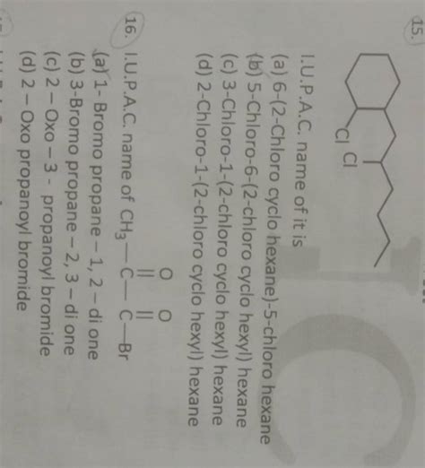 CCCCC Cl CC CCCCC Cl I U P A C Name Of It Is Filo